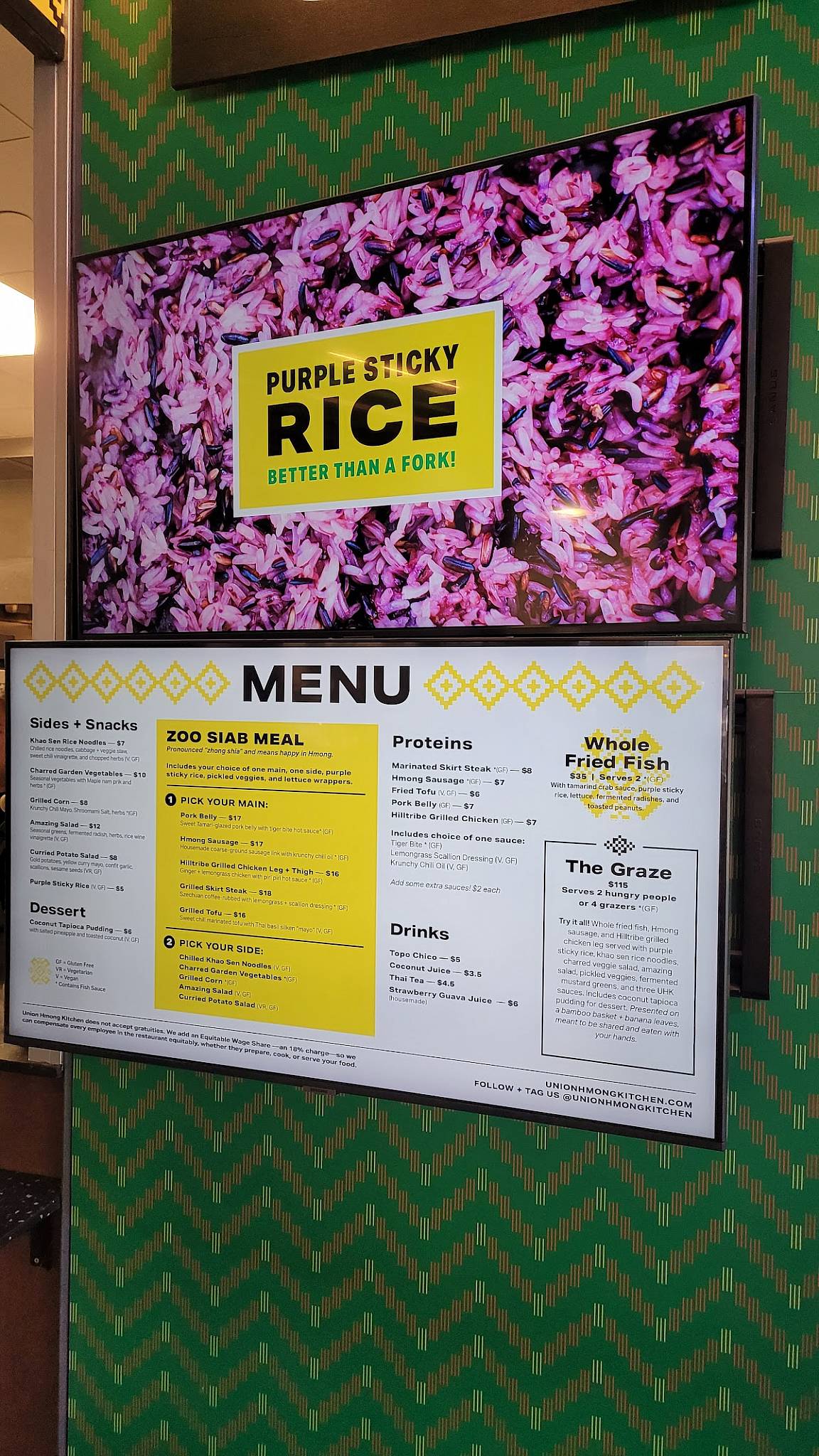 Menu at Union Hmong Kitchen - North Loop restaurant, Minneapolis, 520 N ...