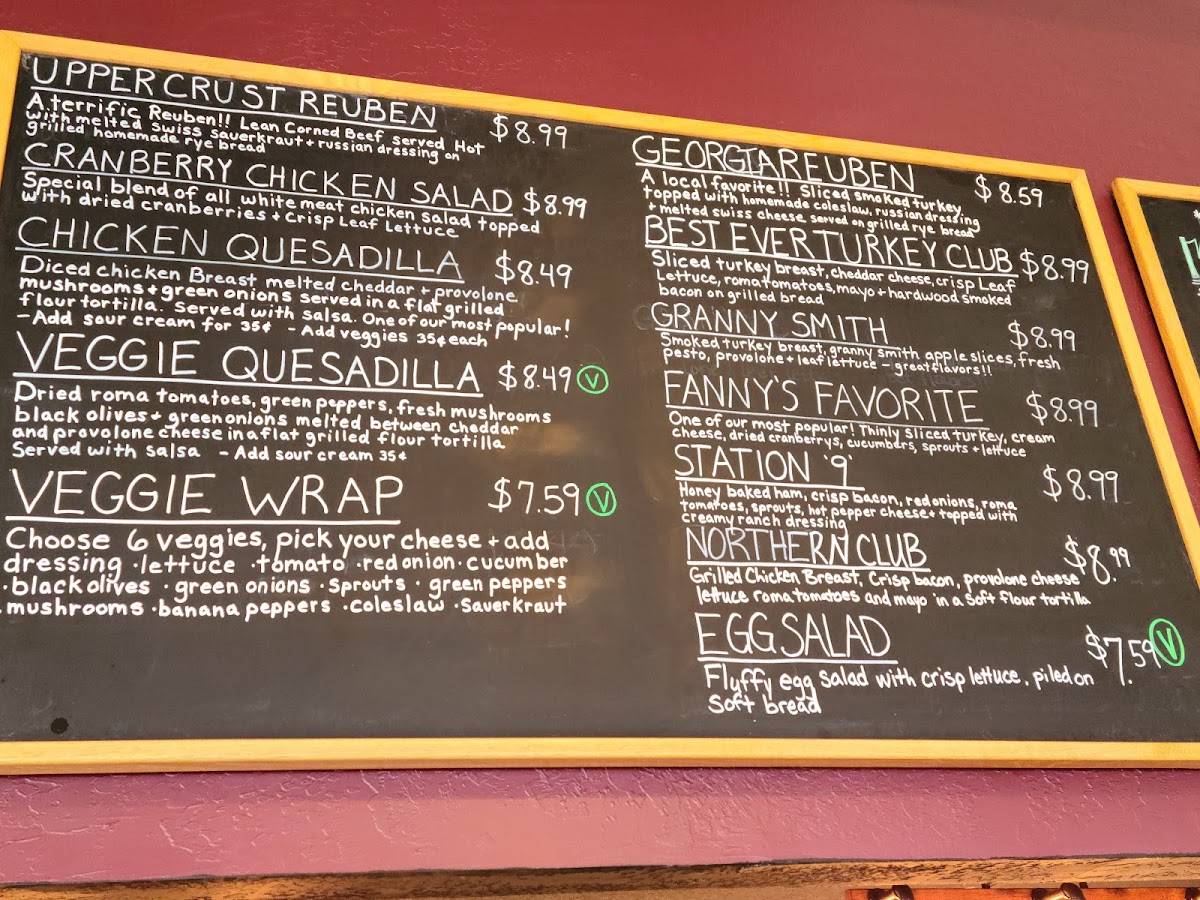 Menu at Upper Crust Deli cafe, Manistique