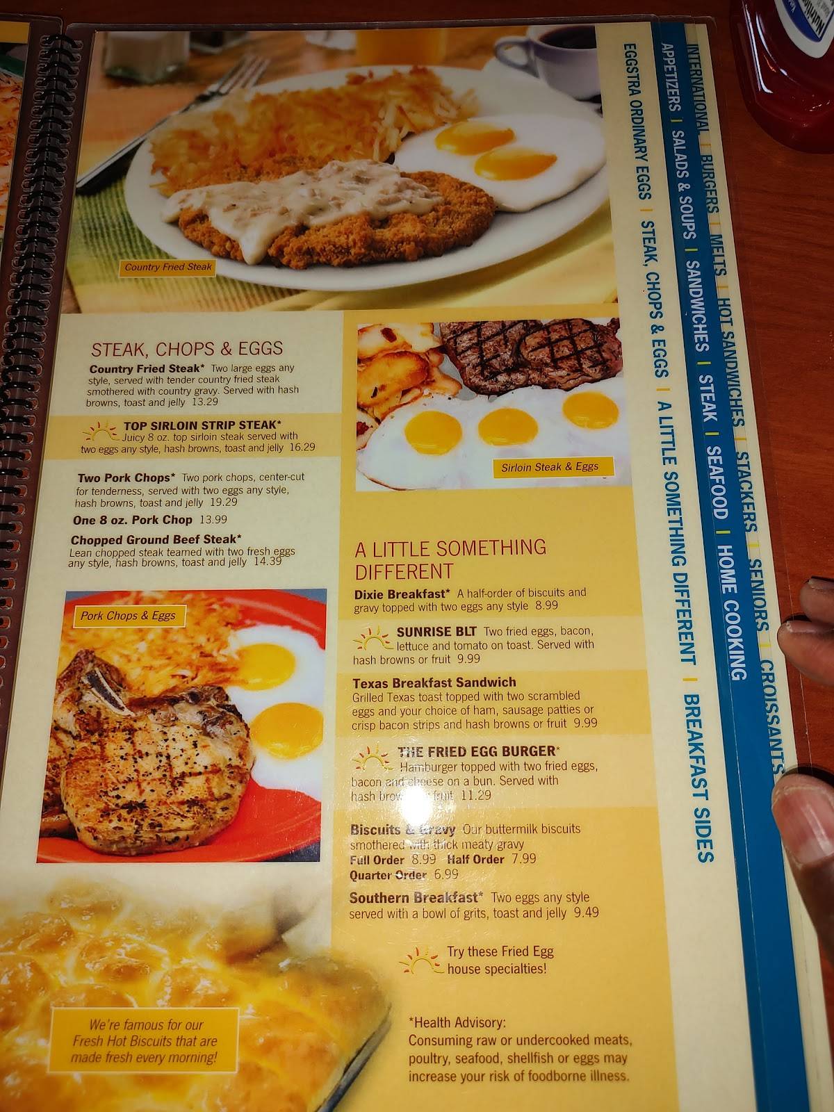 Menu at The Fried Egg restaurant, Wabash