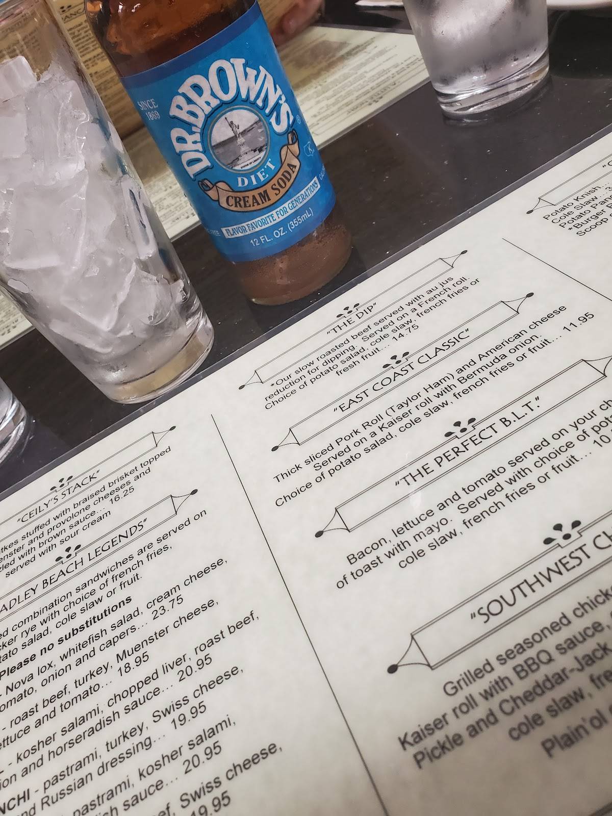 Menu at Weiss Deli restaurant, Henderson