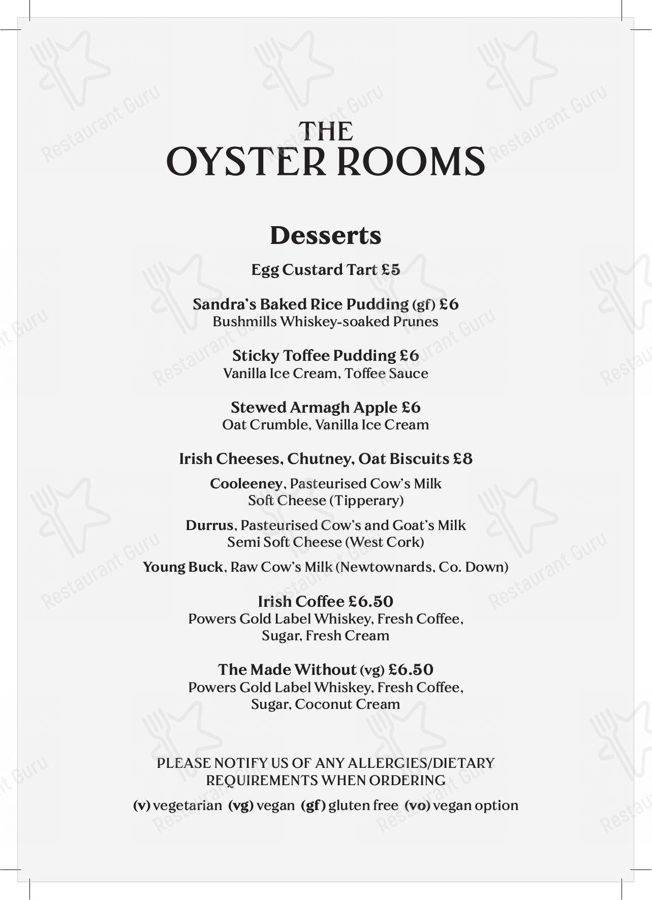 Menu at Whites Tavern pub & bar, Belfast