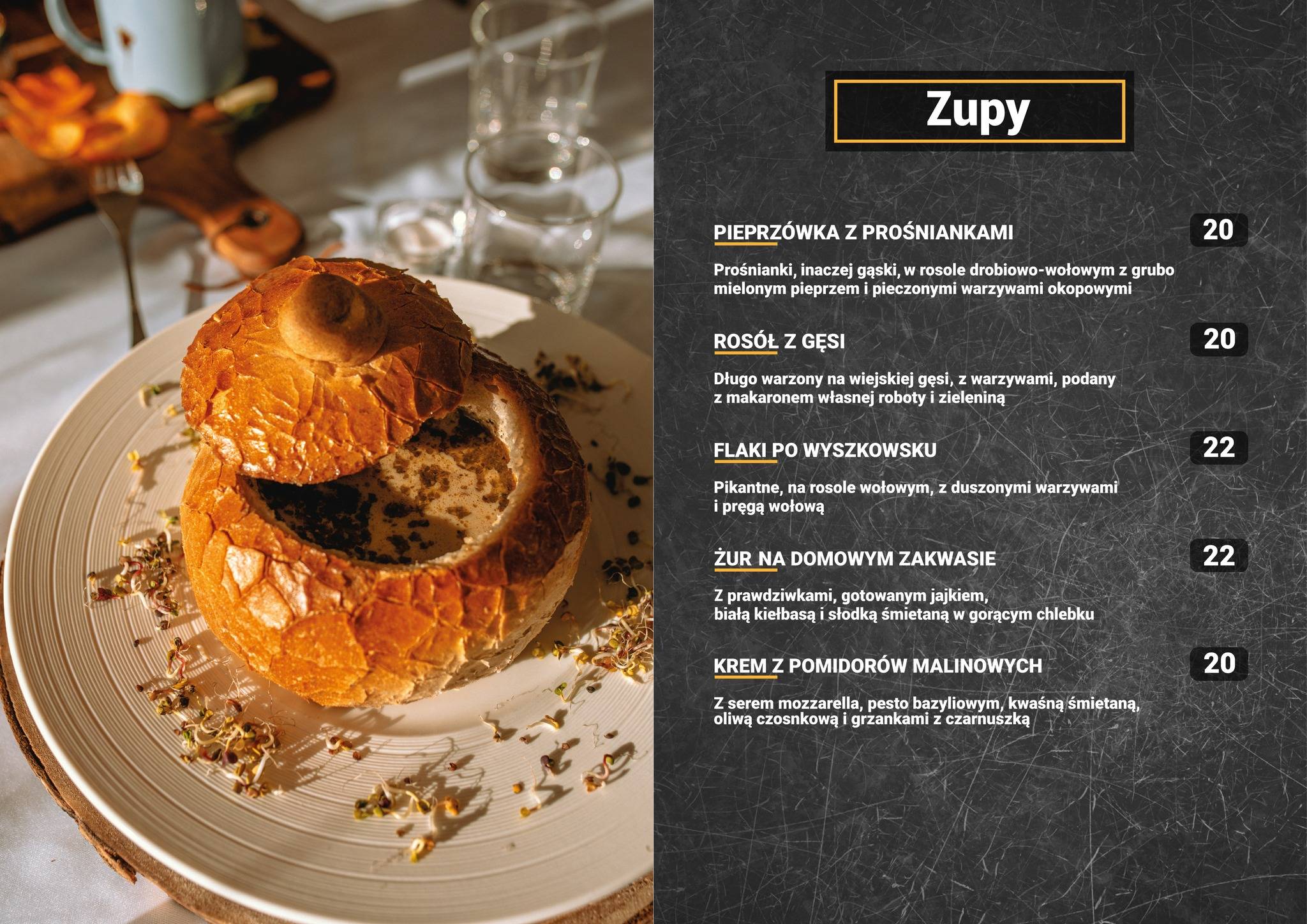 Menu at Restauracja u Kucharzy restaurant, Wyszkow