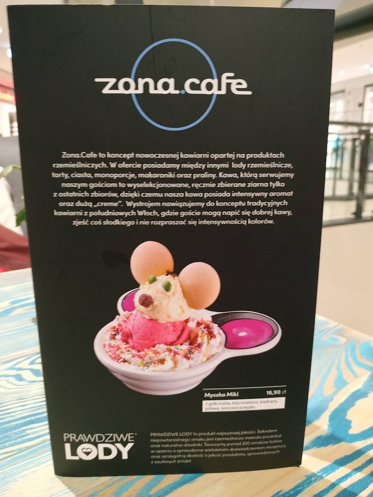 Menu at Zona.Cafe, Wrocław