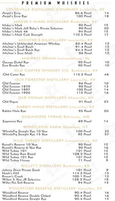 Menu at Jeff Ruby's Steakhouse - Lexington, Lexington
