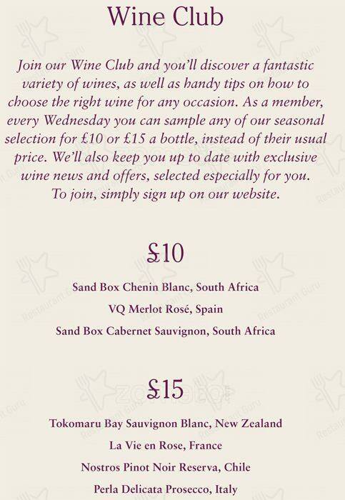 Menu at Spring Tavern Ewell pub & bar, Epsom