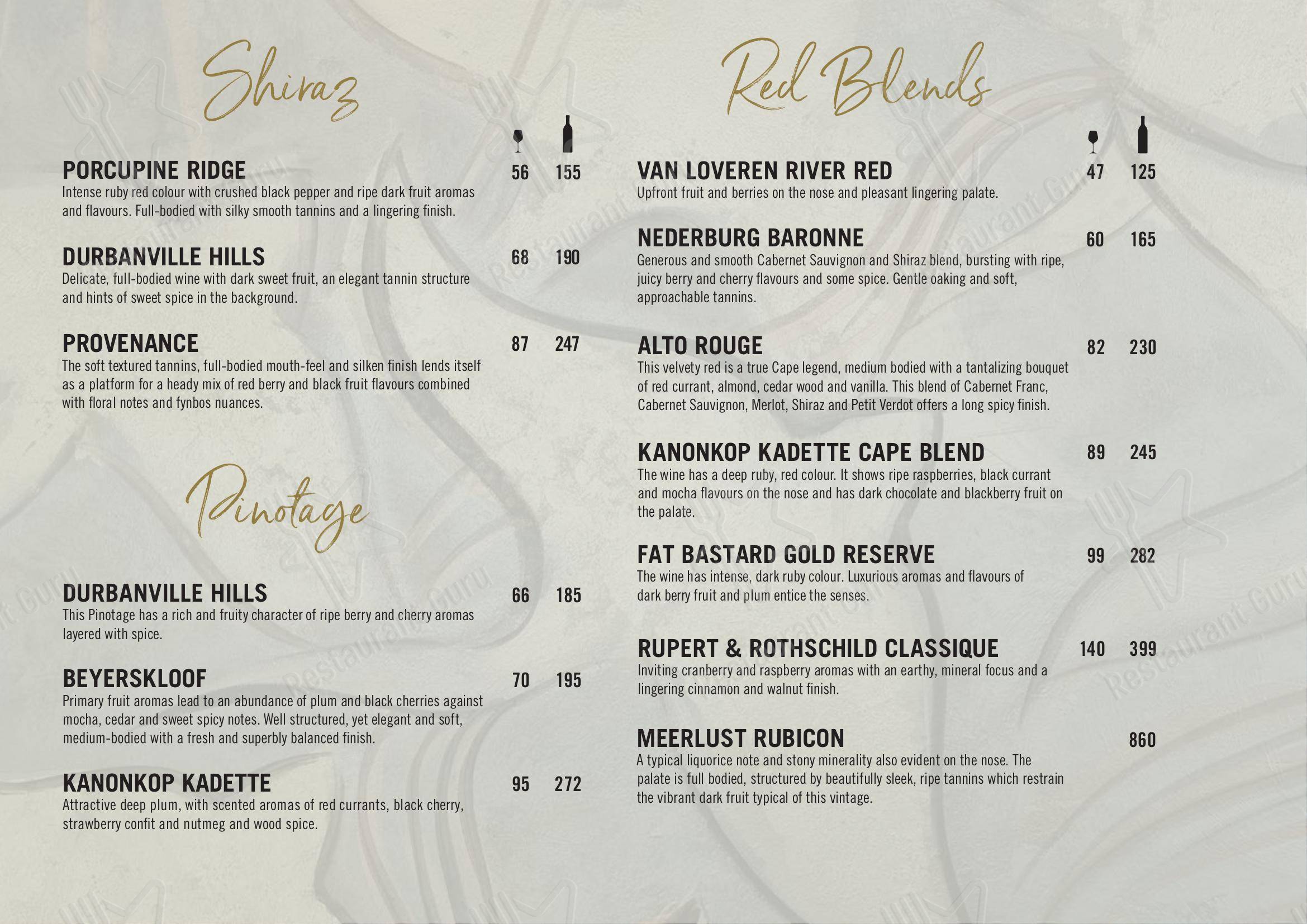 Menu at Summit Grill and Sky Bar Menlyn, Pretoria