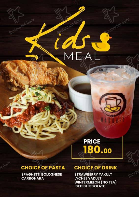 Menu at Mad Cafe, Quezon City