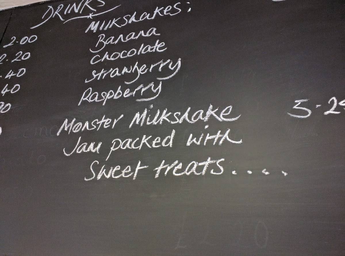 Menu at Powmill Milk Bar LTD, England, Rumbling Bridge