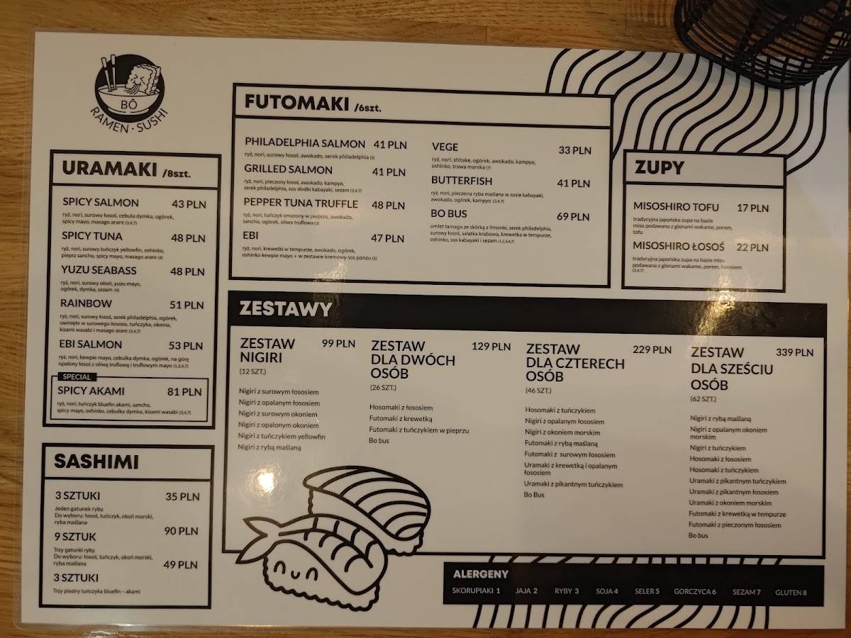 Menu at , Warsaw