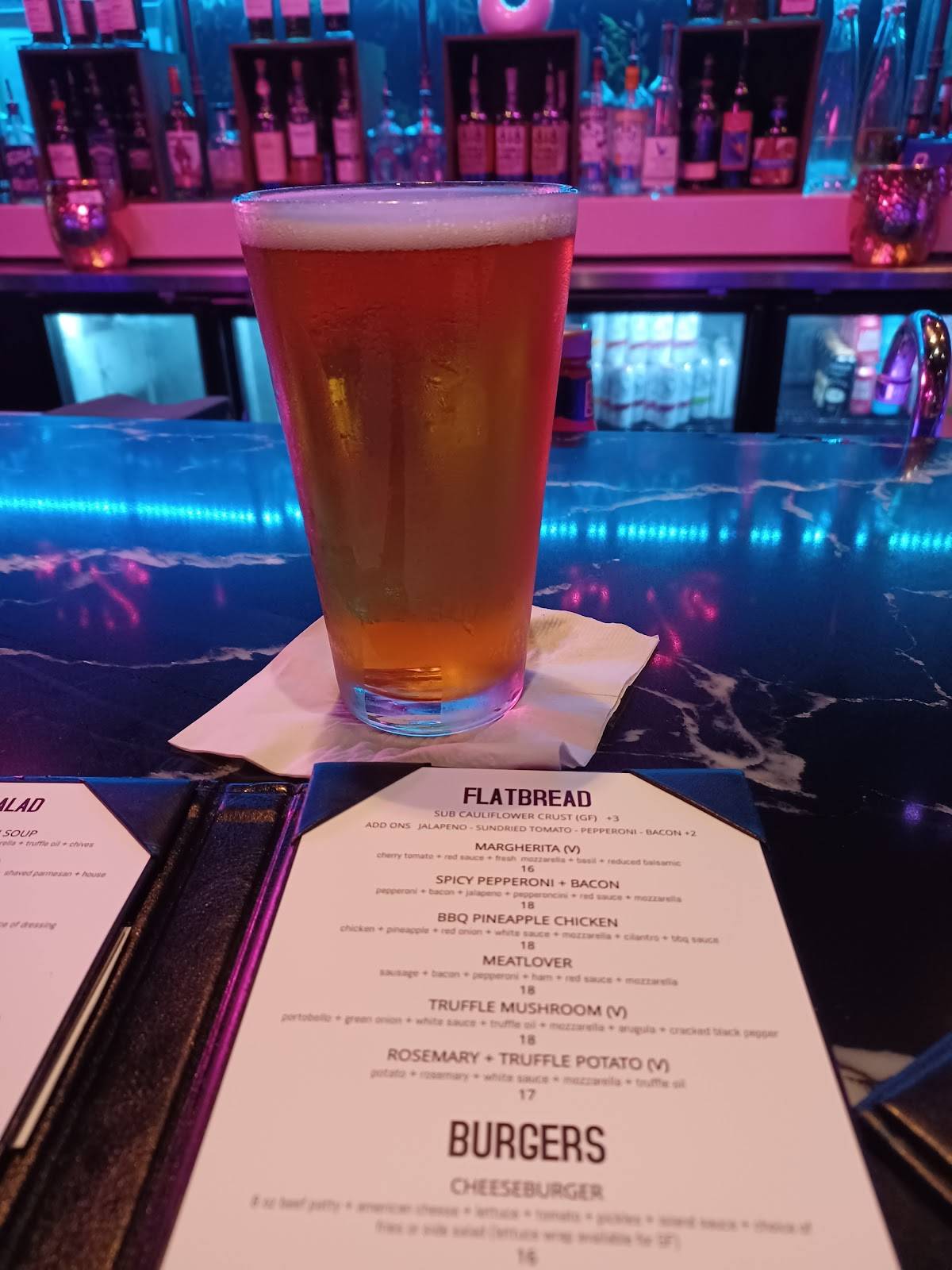 Menu at Adelaide Lounge restaurant, Temecula