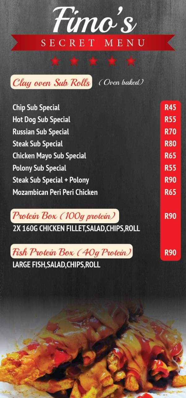 Menu at Akhalwaya's! Robertsham restaurant, Johannesburg, 33 Giles St