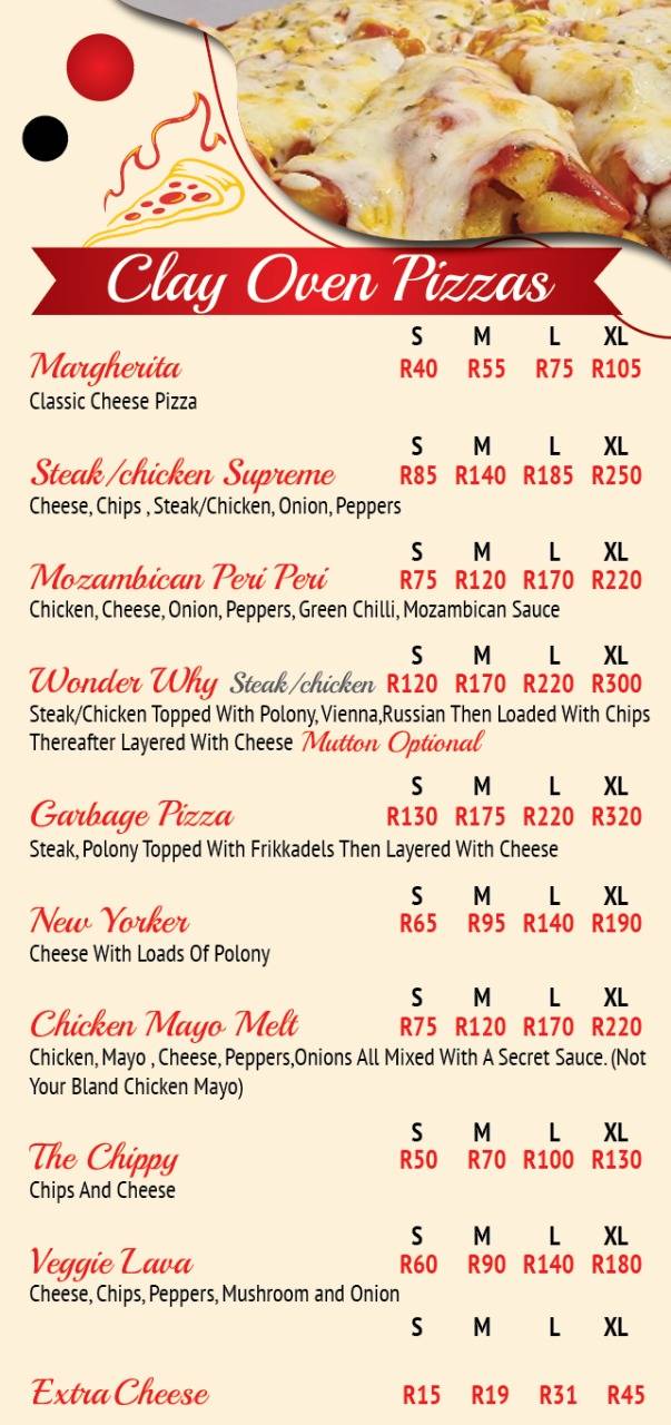 Menu at Akhalwaya's! Robertsham restaurant, Johannesburg, 33 Giles St