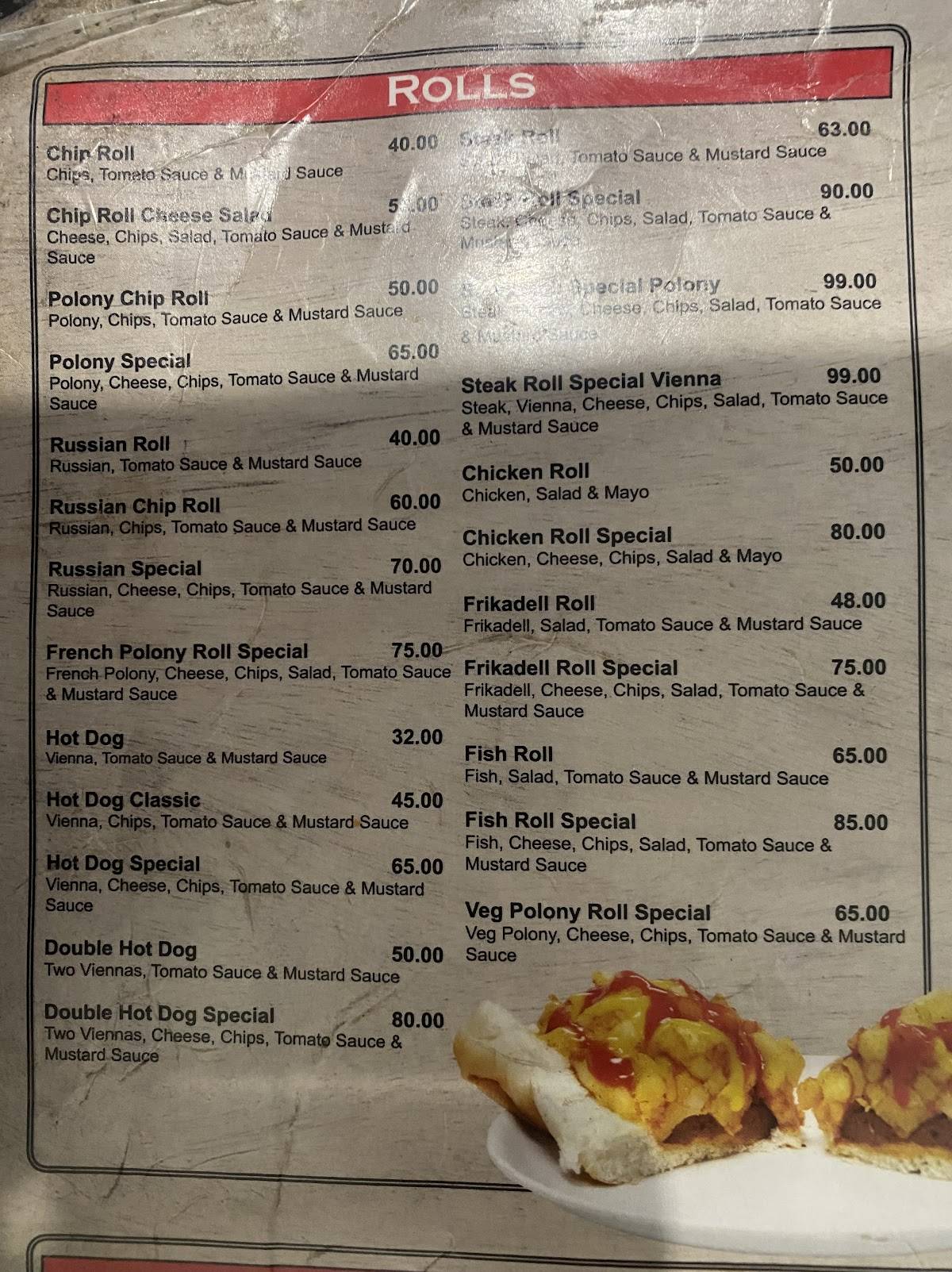Menu at Akhalz Kelvin (Akhalwayas) restaurant, Johannesburg