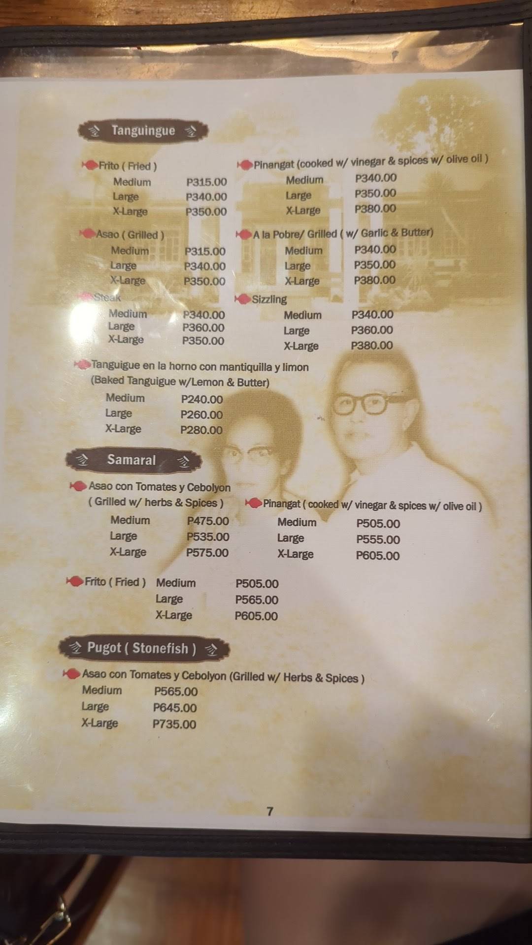 Menu at Alavar Seafood Restaurant, Zamboanga, 173 Don Alfaro St