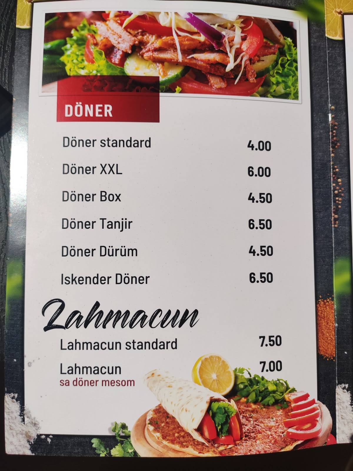 Menu at Alibaba Restoran restaurant, Tuzla