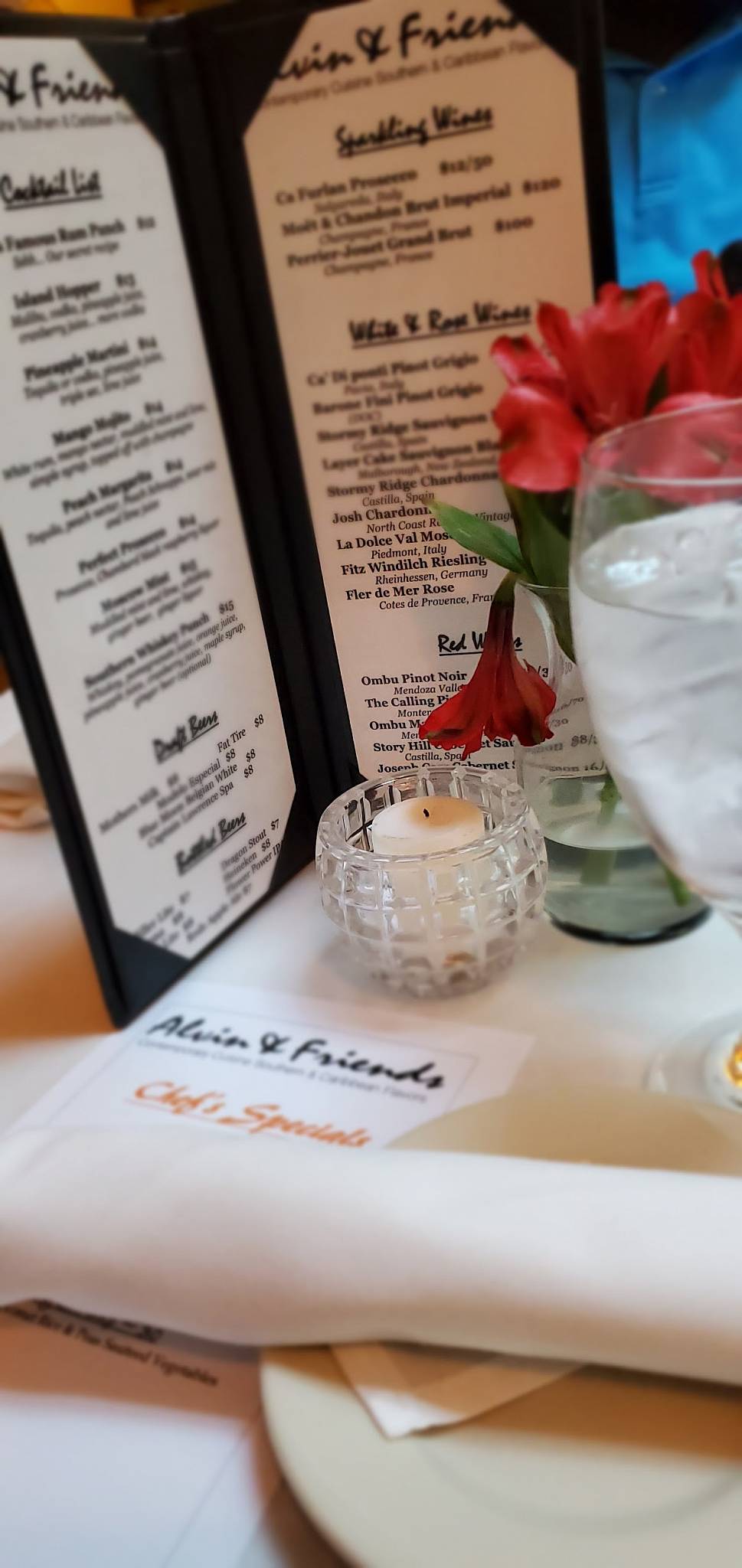 Menu at Alvin & Friends restaurant, New Rochelle