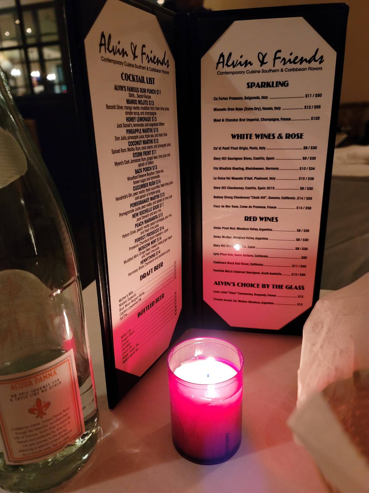 Menu at Alvin & Friends restaurant, New Rochelle