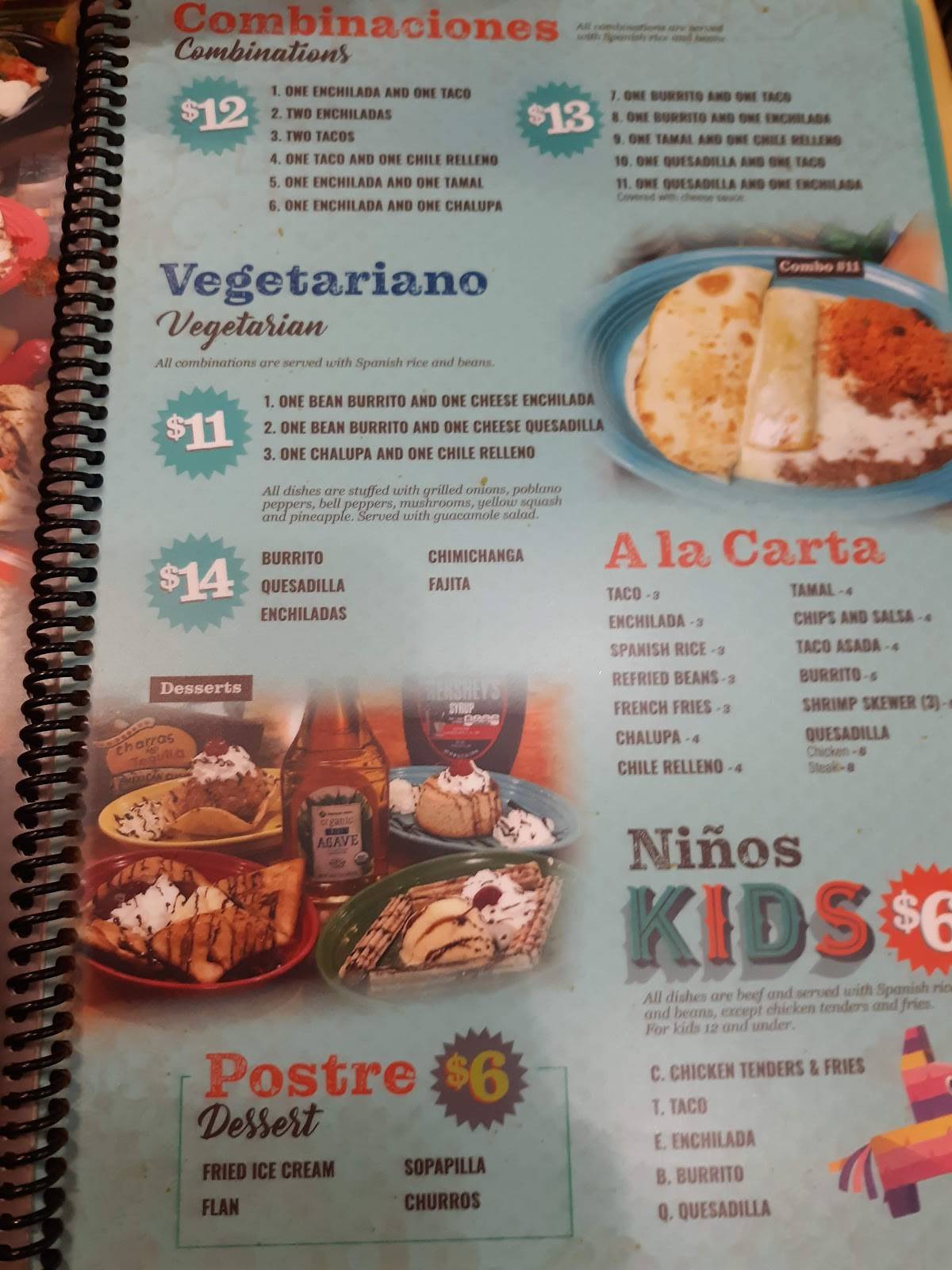 Menu at Anna's Cocina & Tequila restaurant, Devils Lake