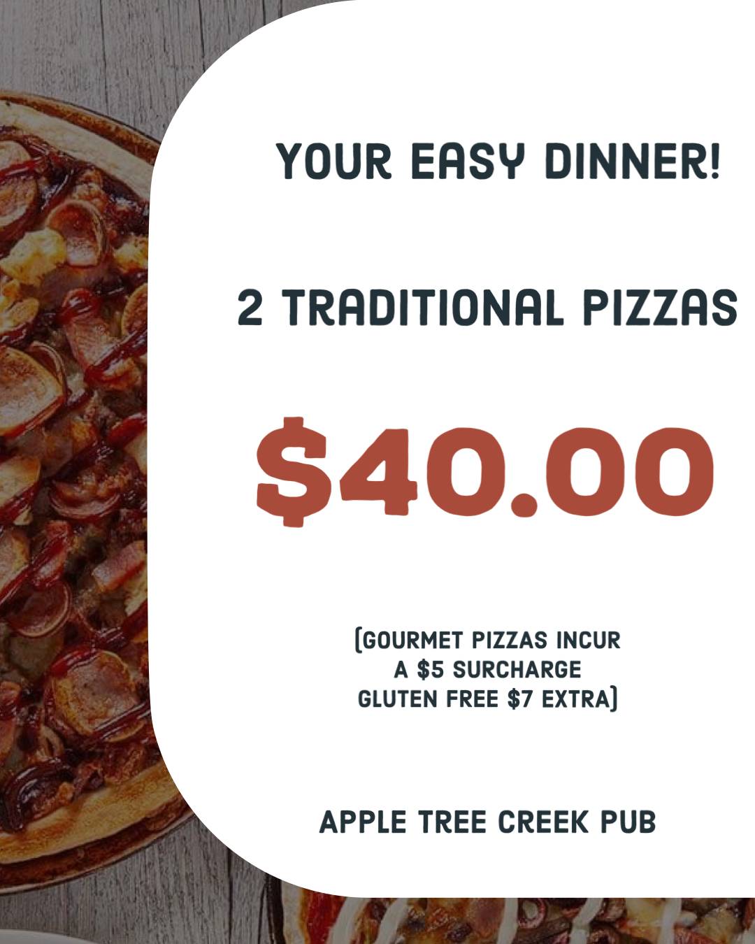 Menu at Apple Tree Creek Pub, Apple Tree Creek