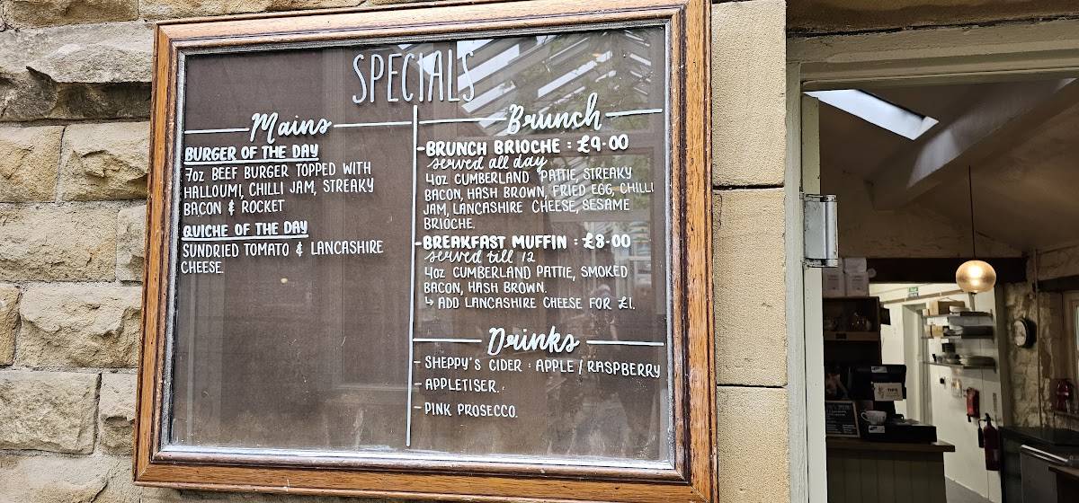 Menu at Applestore Cafe, Scorton