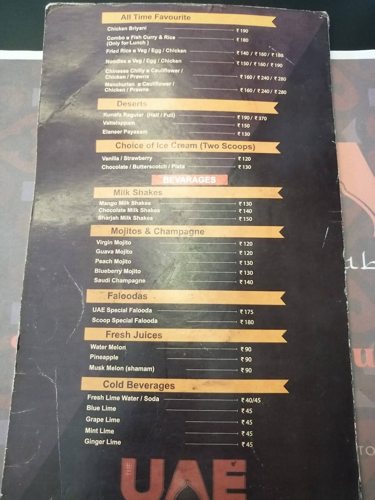 Menu at Arafa Chicken Park, Tiruppur, 73