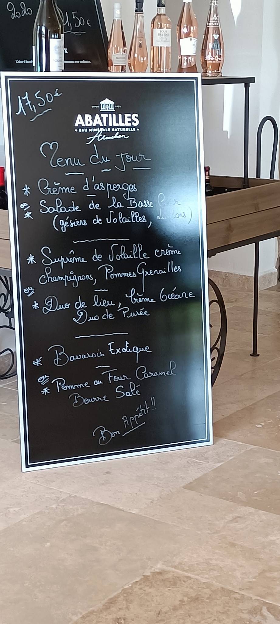 Menu au Au cèdre Vayres restaurant, Vayres