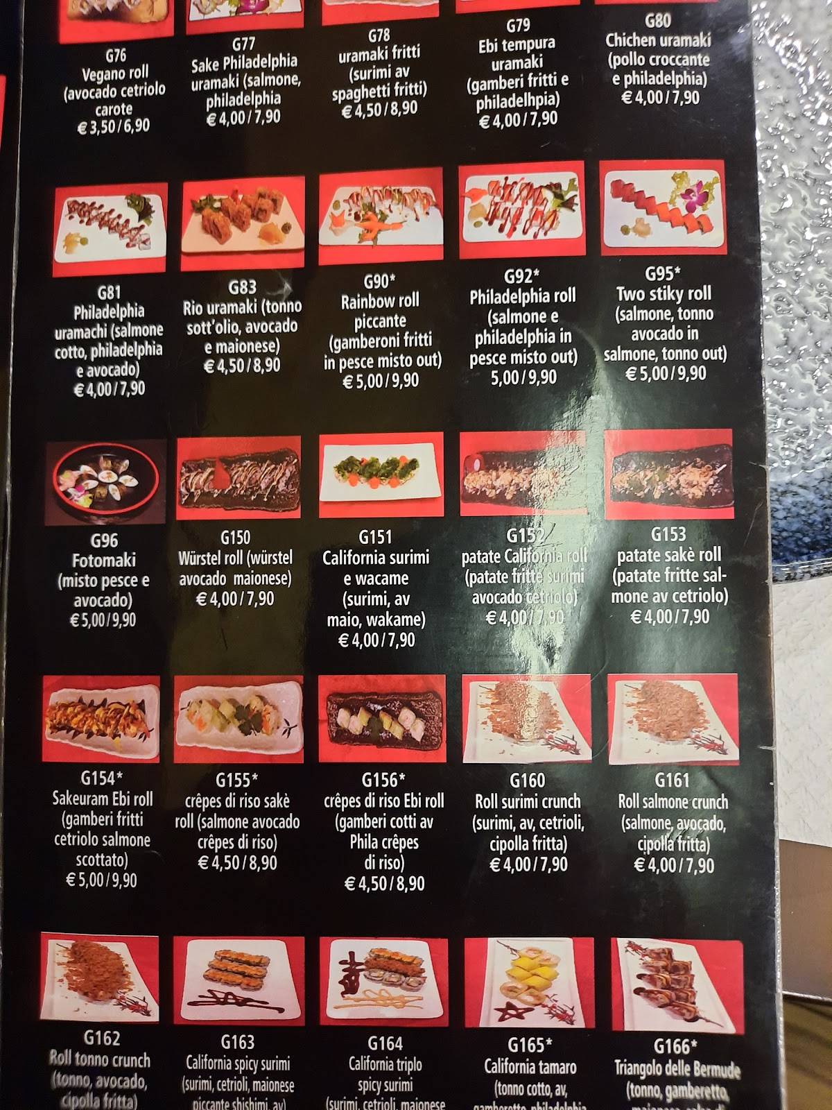 Menu da Cin Cin ristorante, Avezzano
