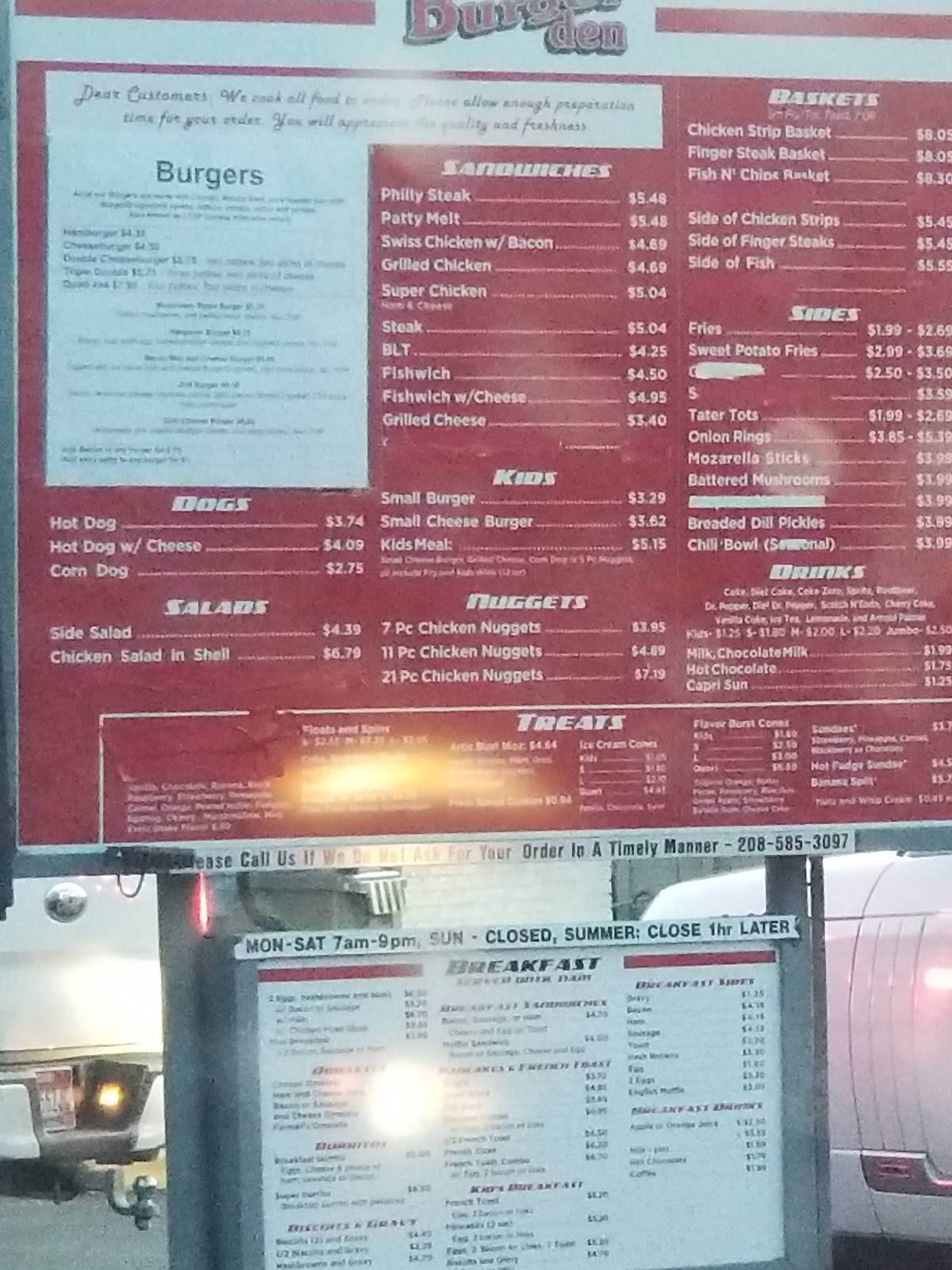 Menu at 208 Burger Q BBQ, Middleton