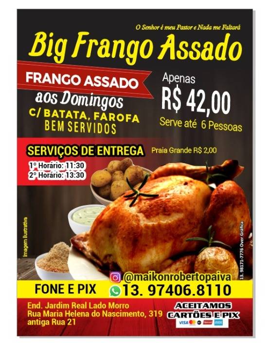 Menu em BIG FRANGO ASSADO restaurante, Praia Grande