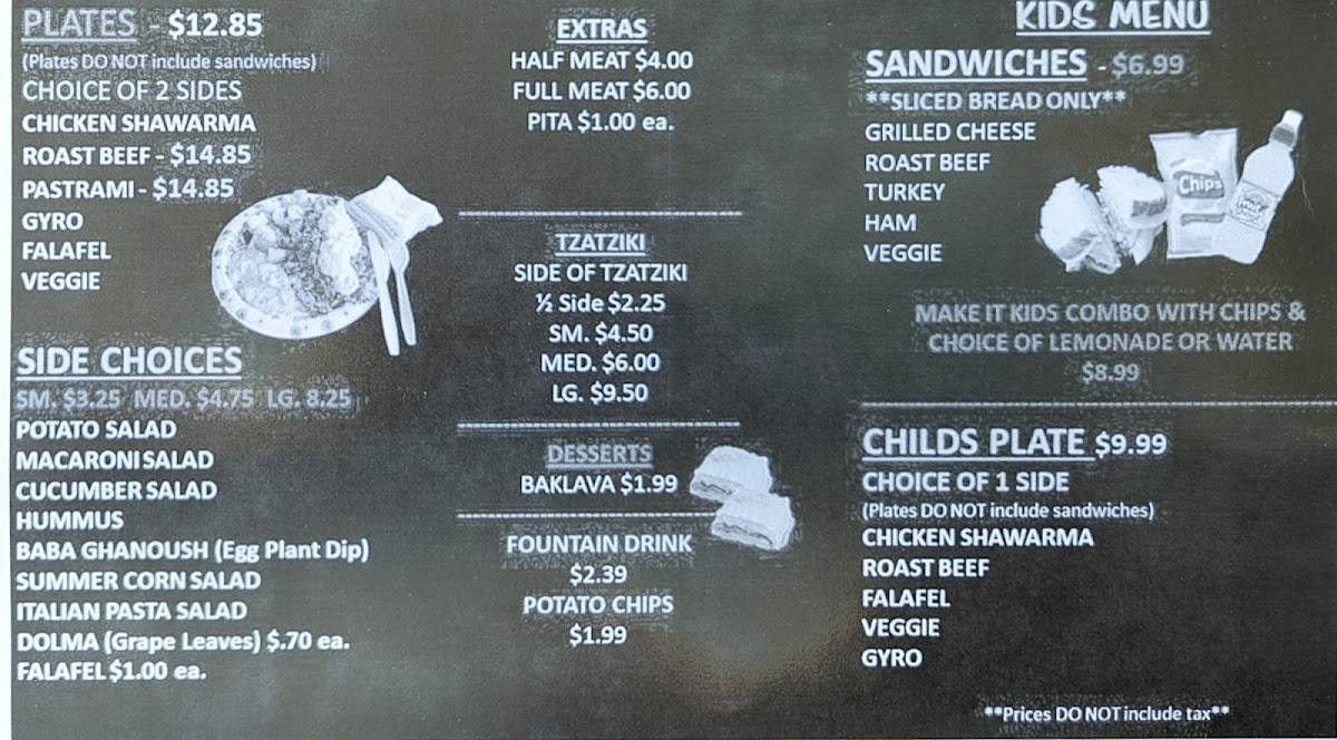 Menu at BIG H DELI restaurant, Fairfield
