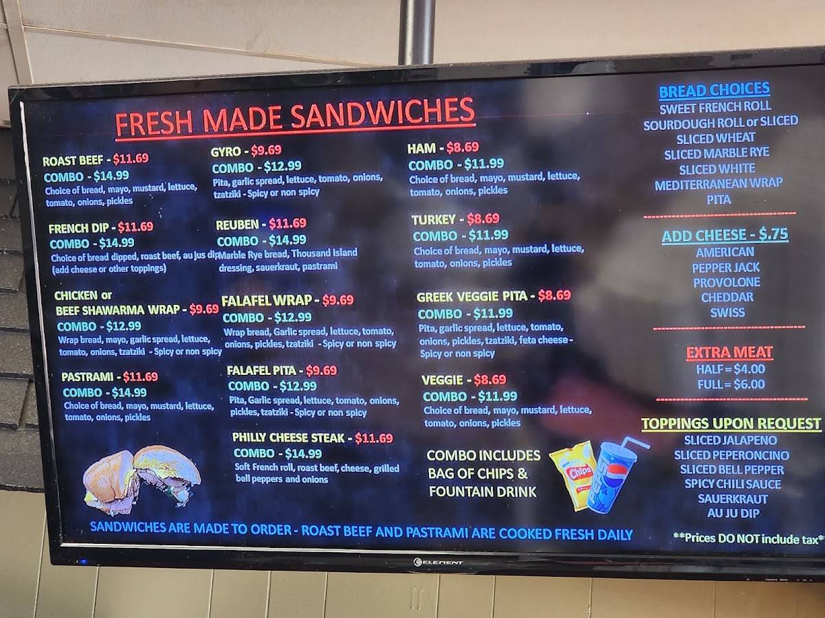 Menu at BIG H DELI restaurant, Fairfield