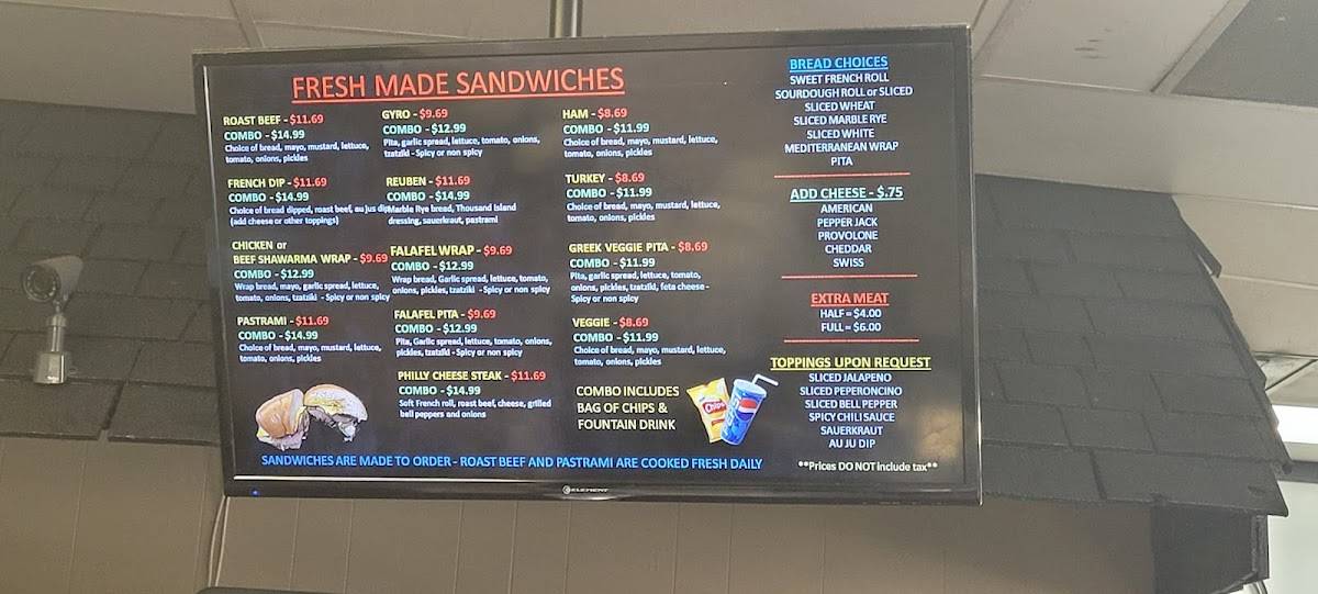 Menu at BIG H DELI restaurant, Fairfield