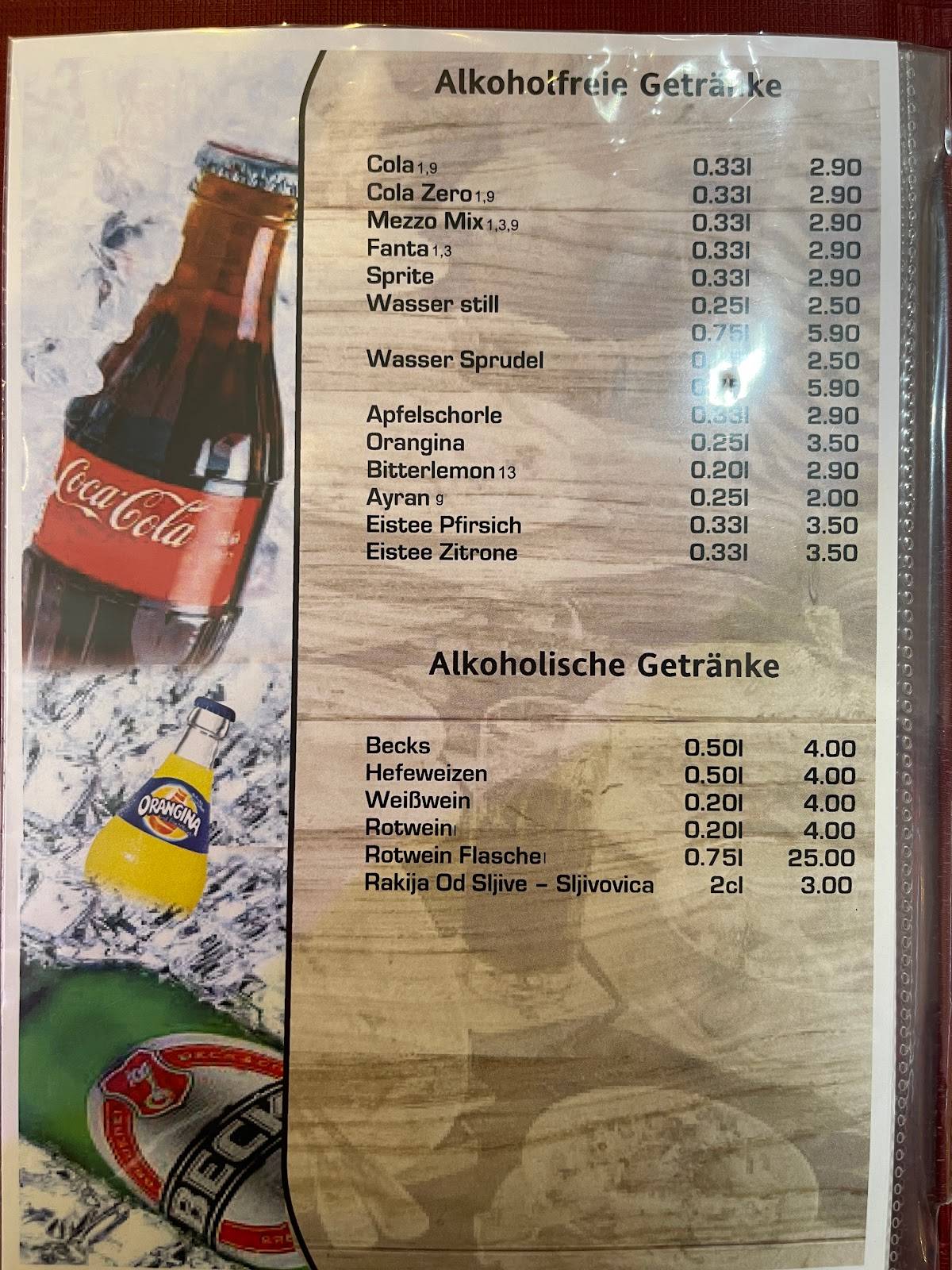Speisekarte von Balkan Food restaurant, Meran