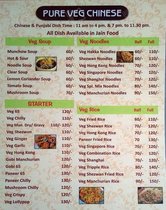 Menu at Bangalore Cafe, Pune, 173