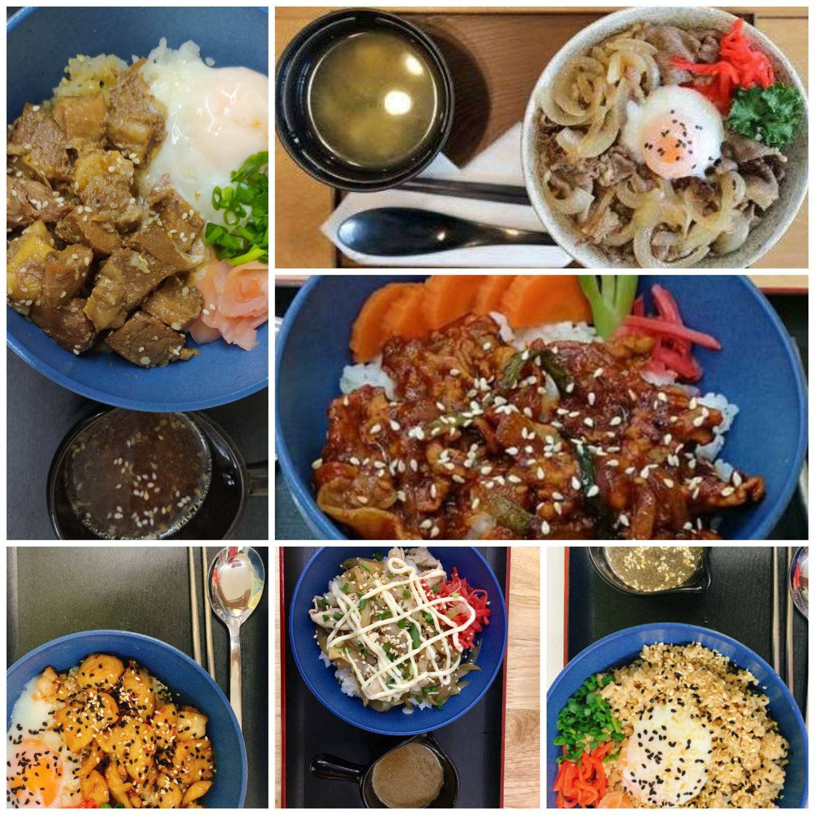 Menu at Rice Bowl restaurant, Bangkok