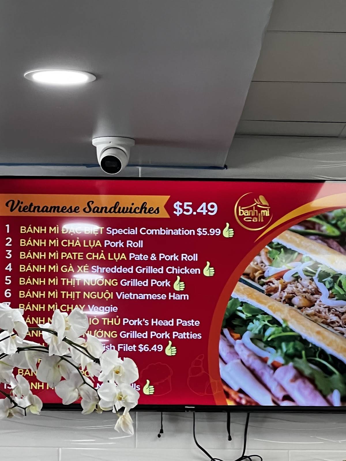 Menu at Bánh Mì Cali restaurant, Garland