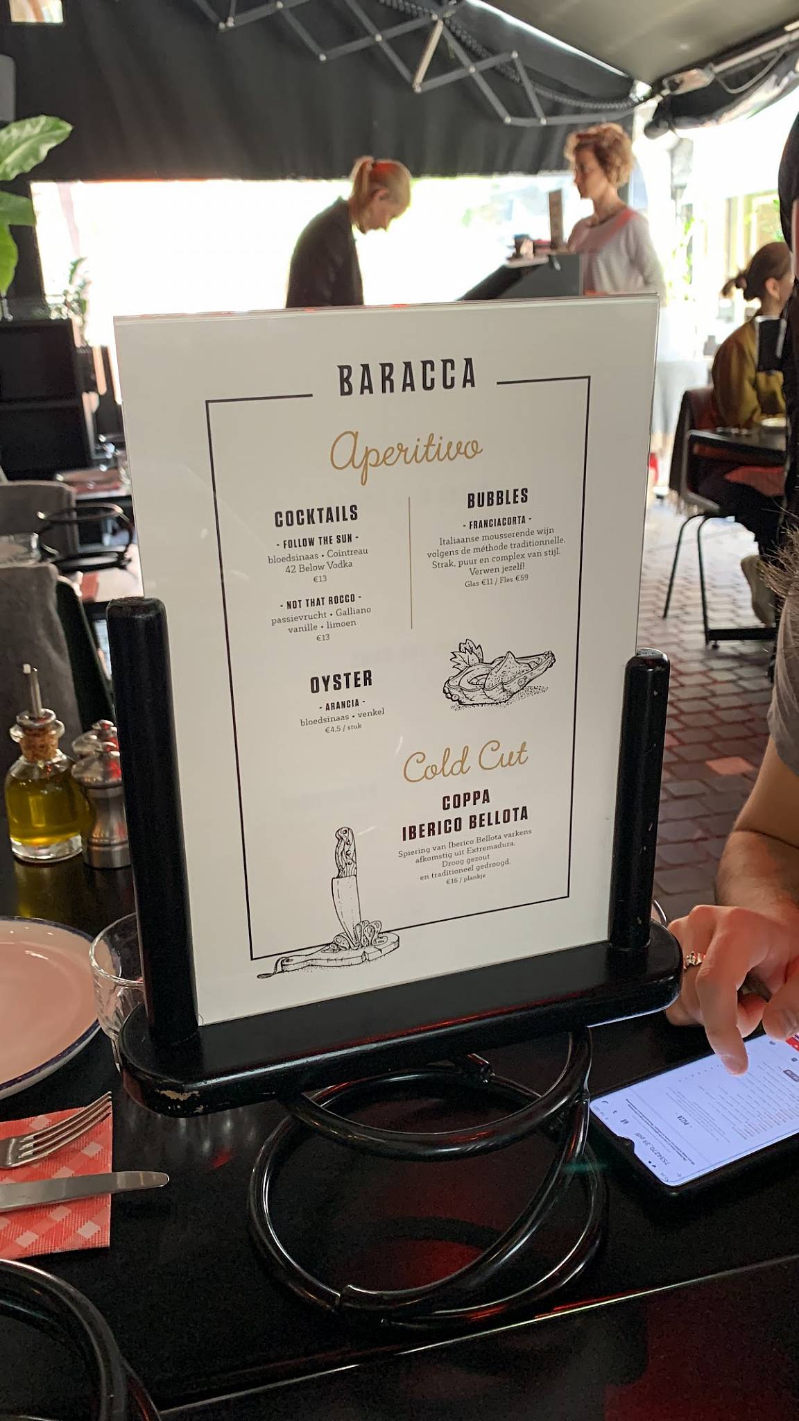 Menu at Baracca, Leuven