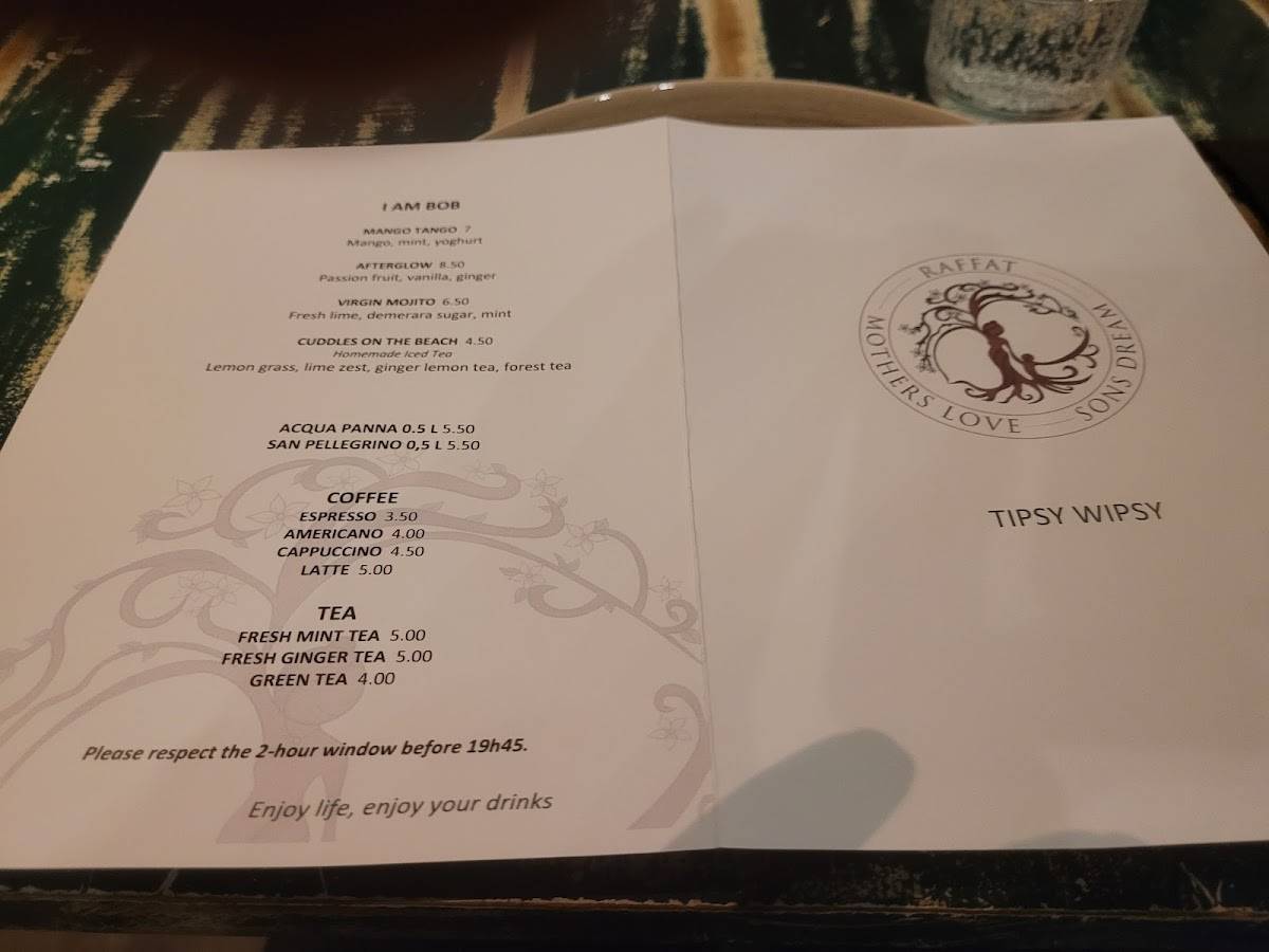 Menu at Baracca, Leuven