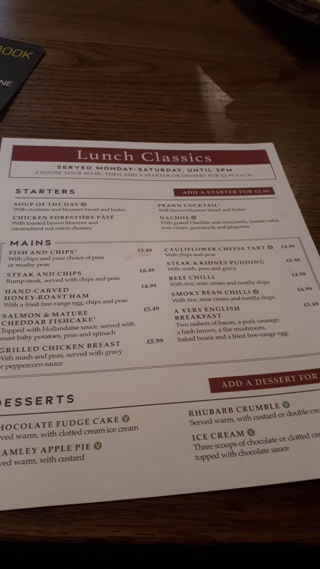Menu at Basset Hound pub & bar, Birkenhead