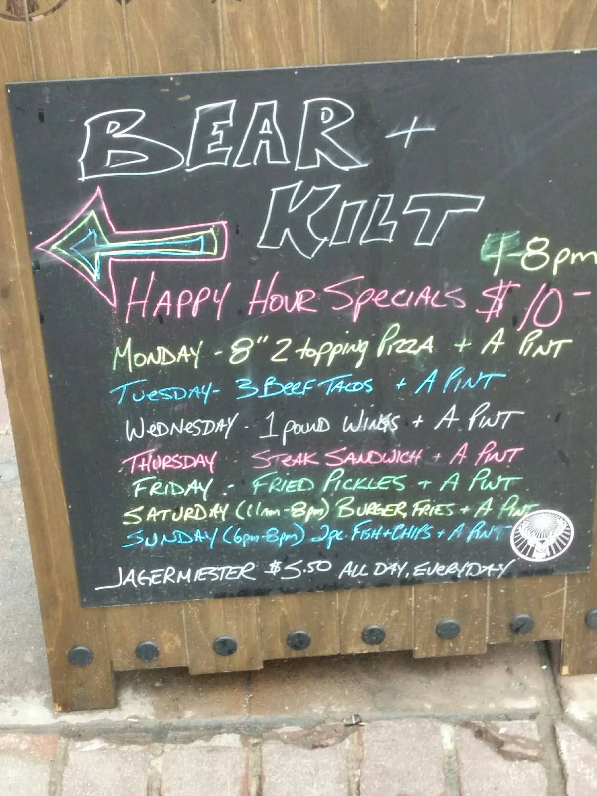 Menu at Bear & Kilt Freehouse pub & bar, Calgary