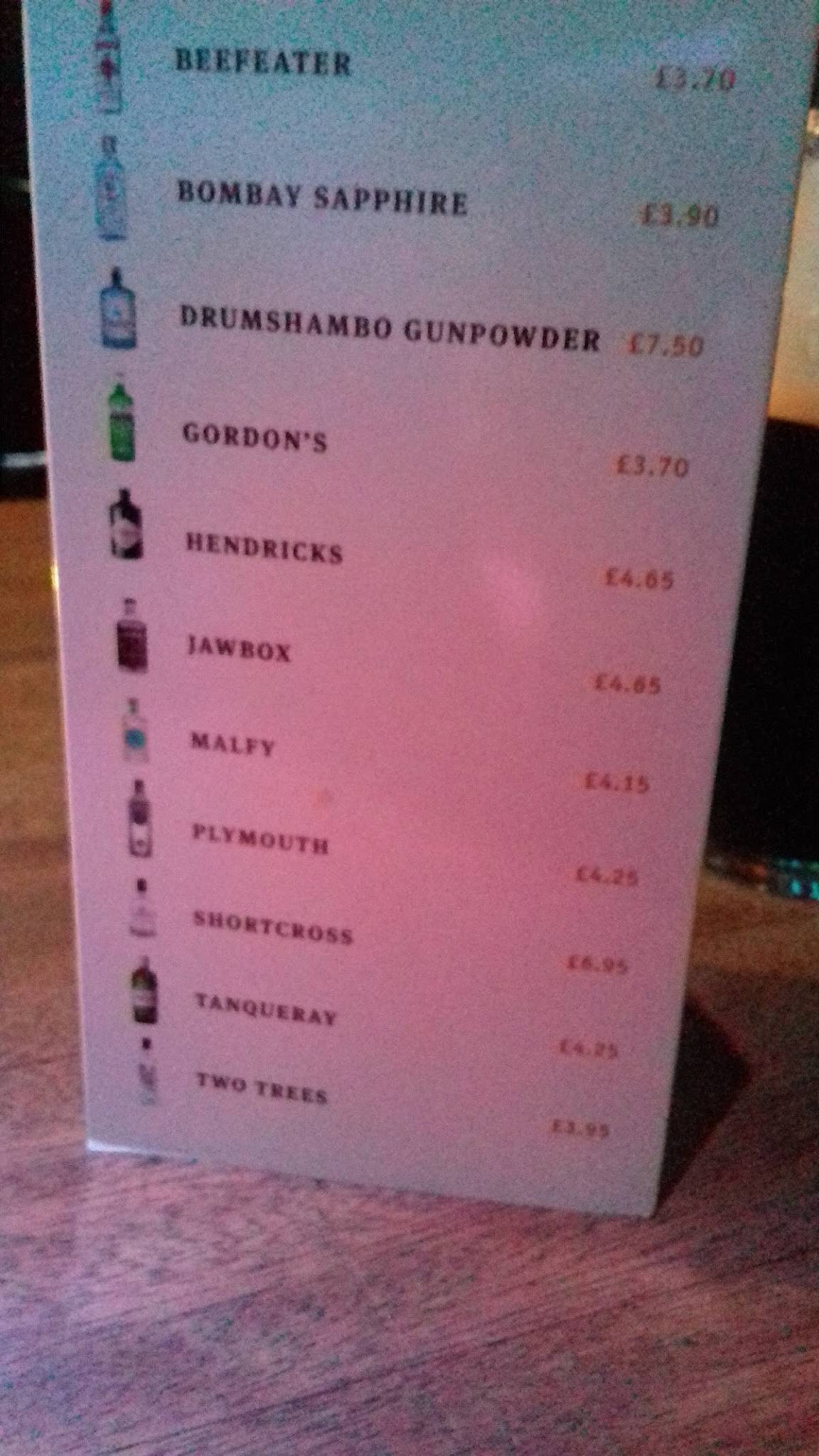 Menu at Whites Tavern pub & bar, Belfast