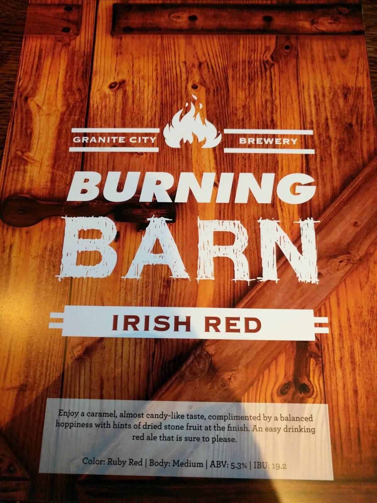 Menu at Granite City Food & Brewery restaurant, Davenport