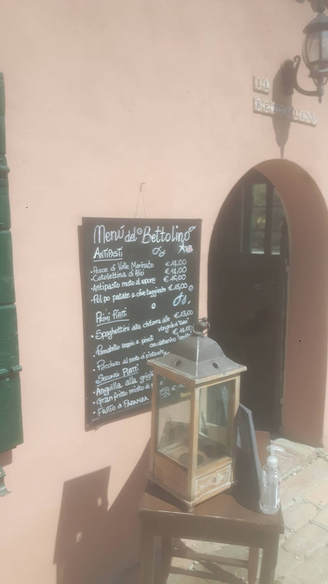 Menu da Il Bettolino di Foce ristorante, Comacchio, Strada Foce