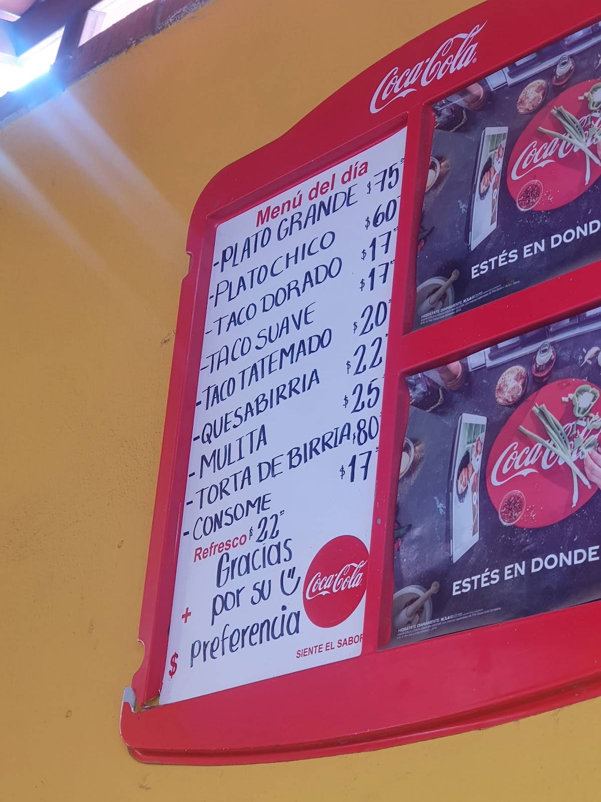 Carta del restaurante Birria La Güera, Saltillo, Blvrd Minería