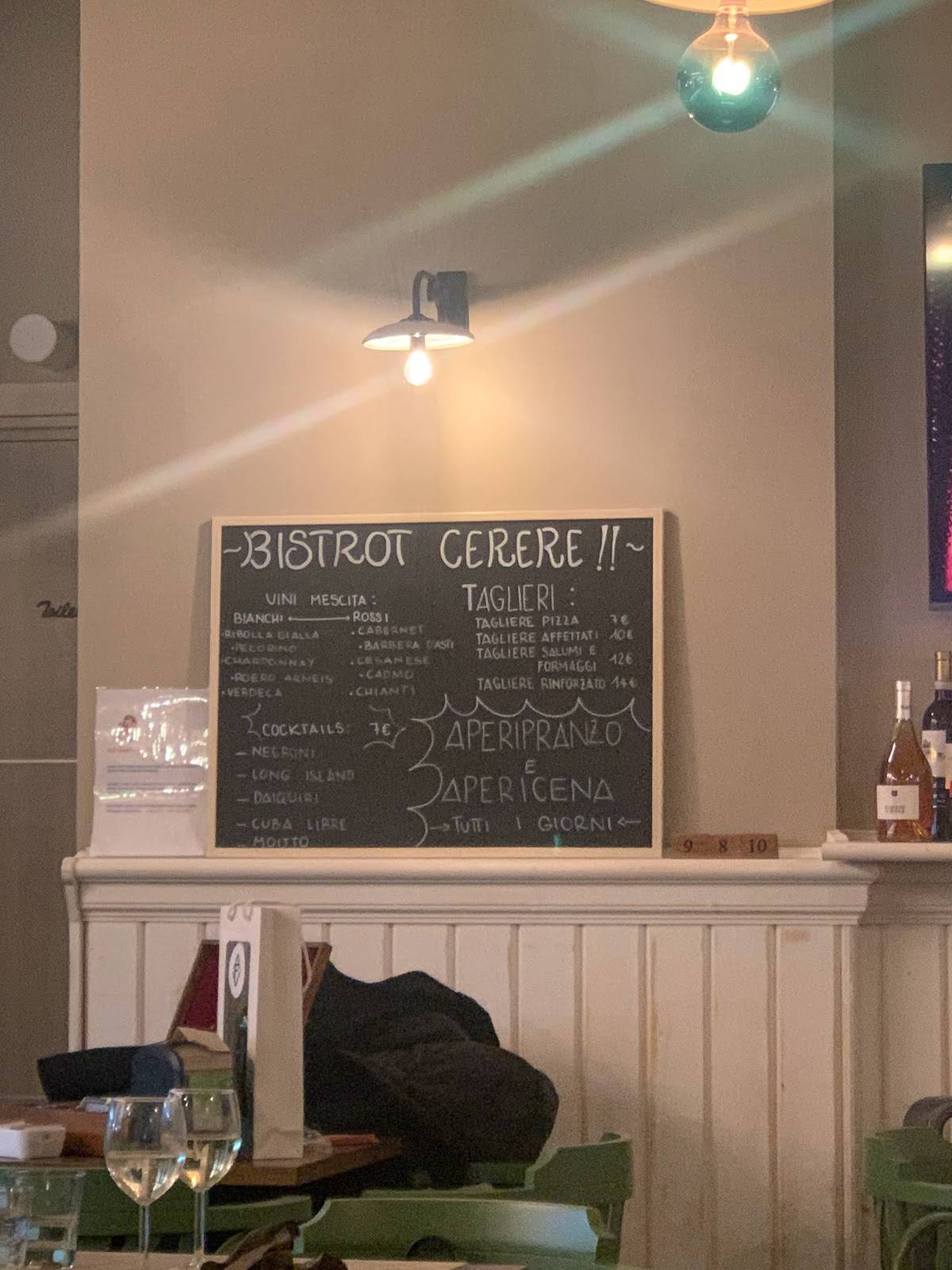 Speisekarte von Bistrot Cerere restaurant, ROM