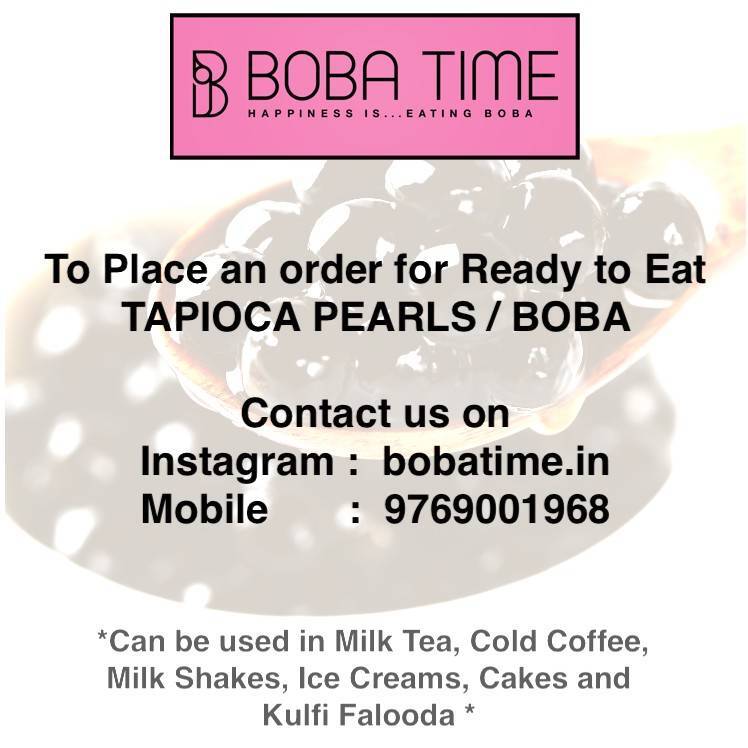 Menu at Boba Time, Bengaluru