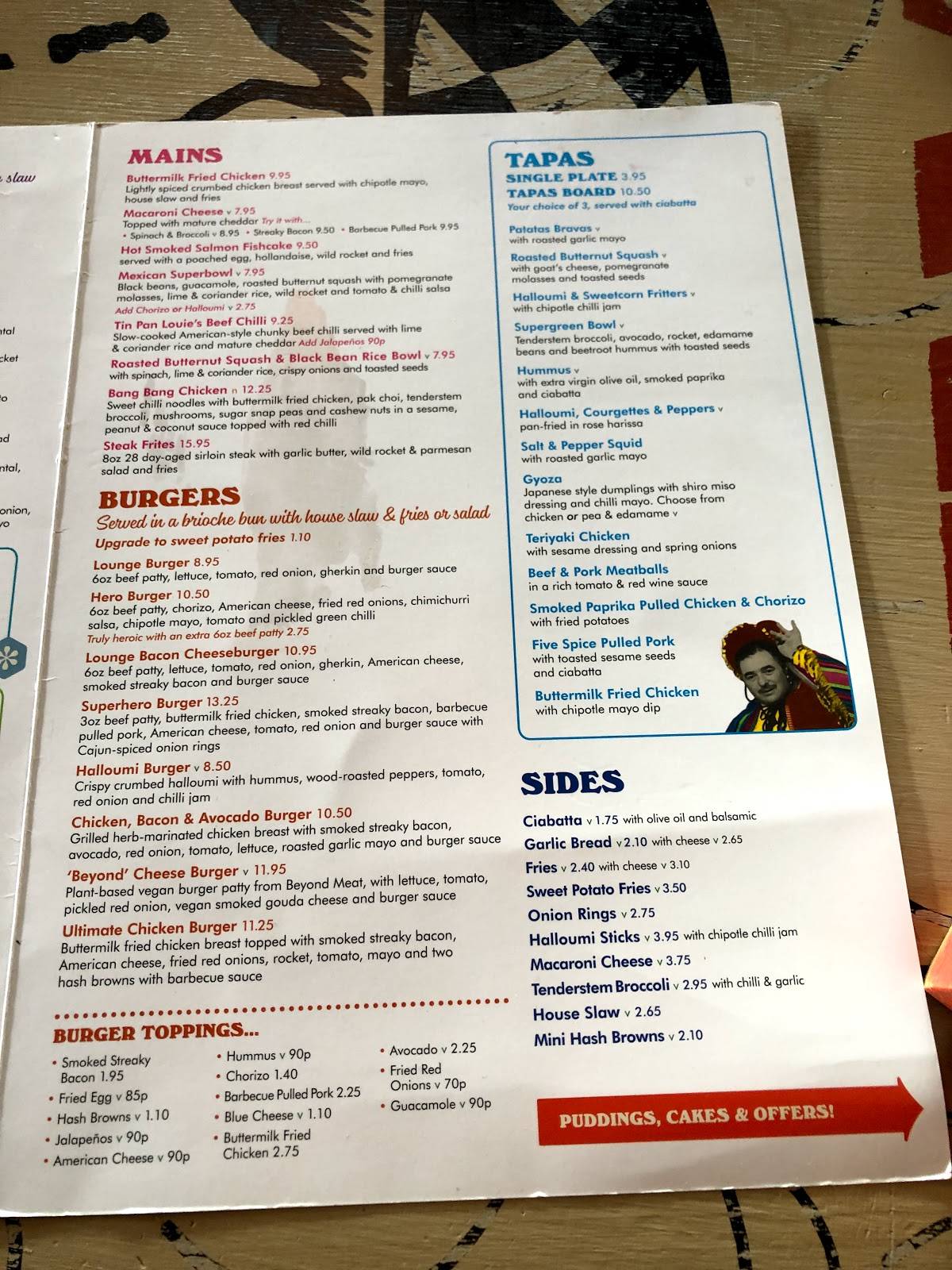 Menu at Bolero Lounge restaurant, Yate
