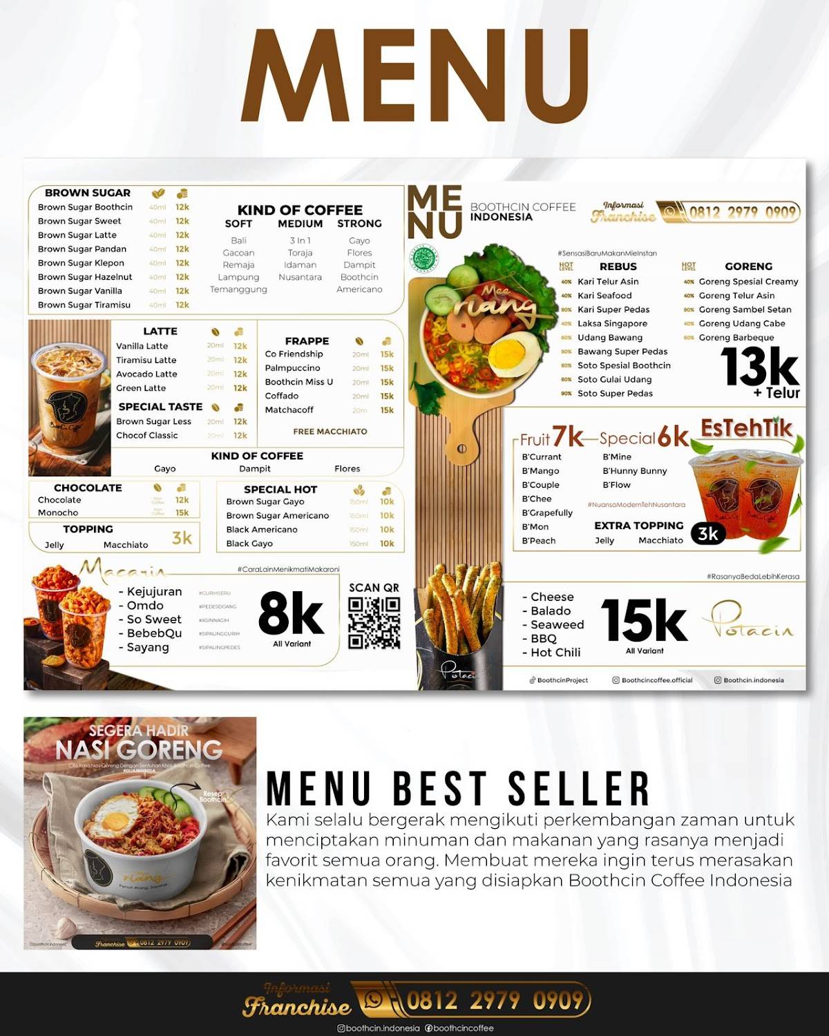 Menu at Boothcin Coffee Malabar Bogor, Bogor