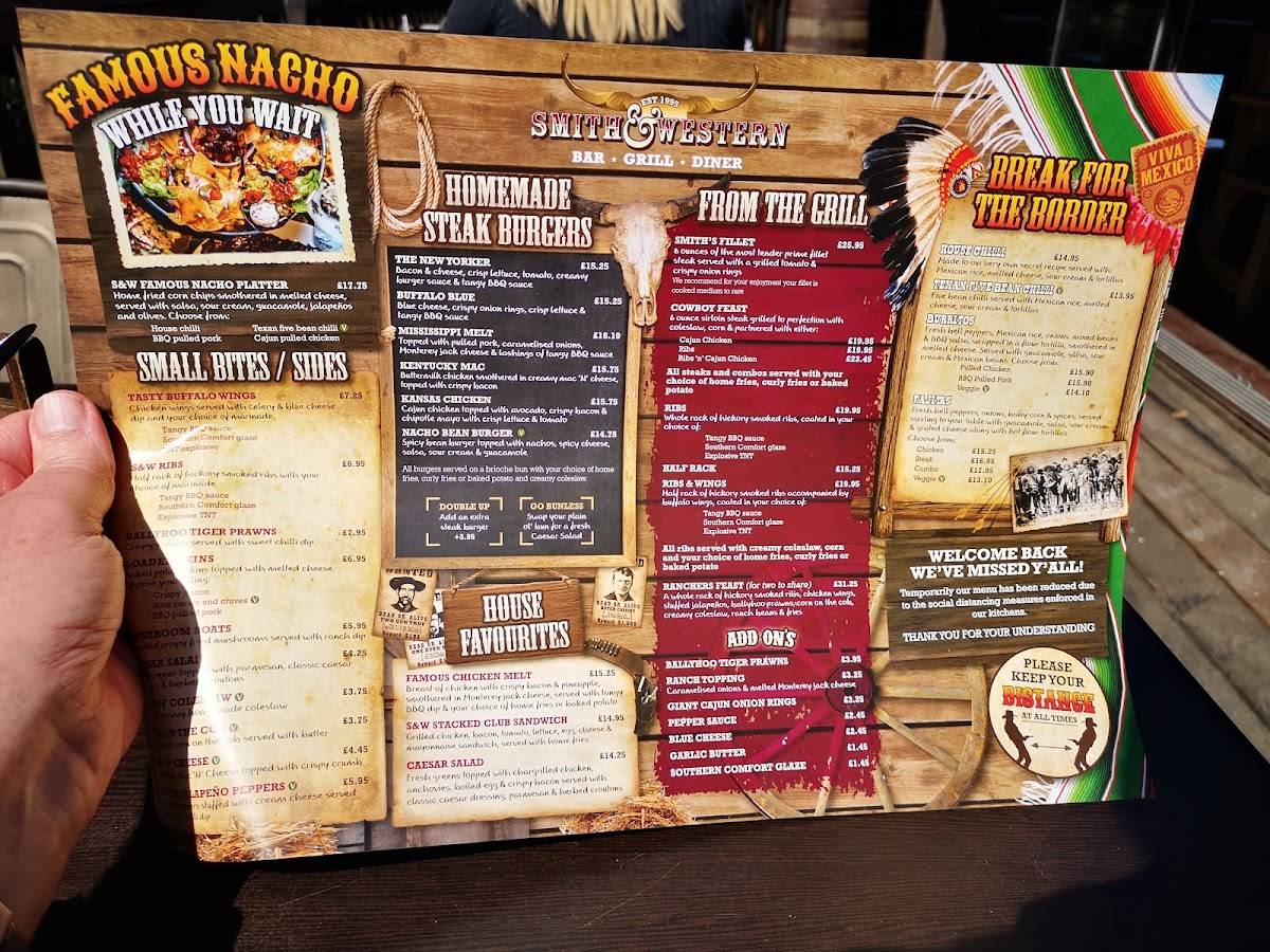 Menu at Smith & Western - Boxhill restaurant, Box Hill
