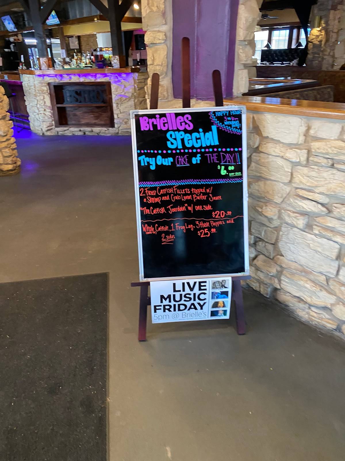 Menu at Brielle's 2 Geaux restaurant, Midwest City